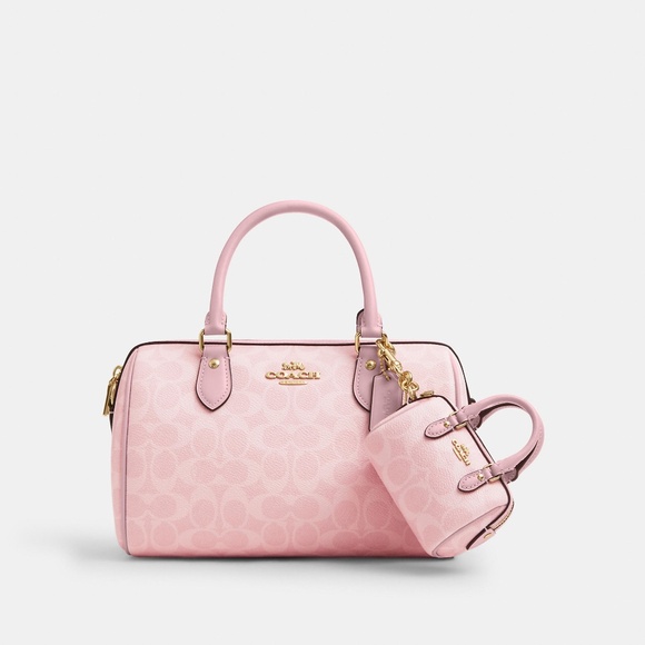 Coach | Accessories | Nwt Mini Rowan Bag Charm In Signature Canvas ...